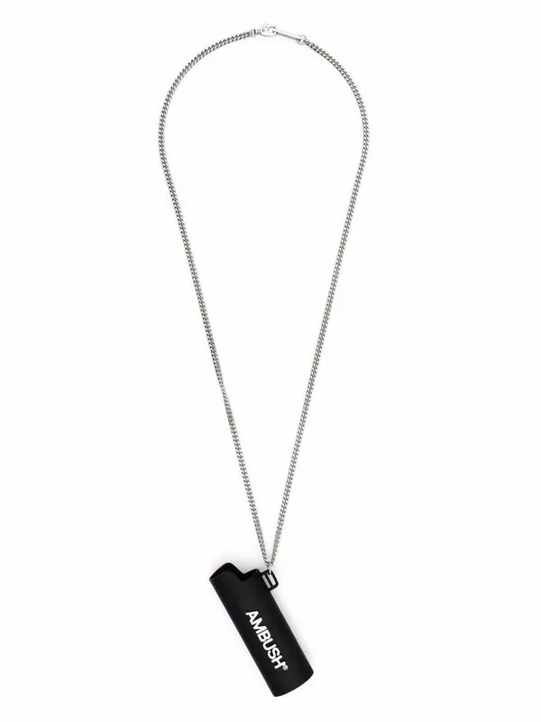 AMBUSH Lighter Case Pendant Necklace - Silver