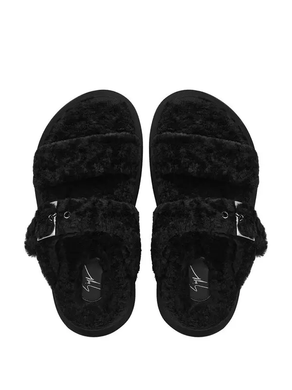 GIUSEPPE ZANOTTI Jolanda Flat Sandals - Black