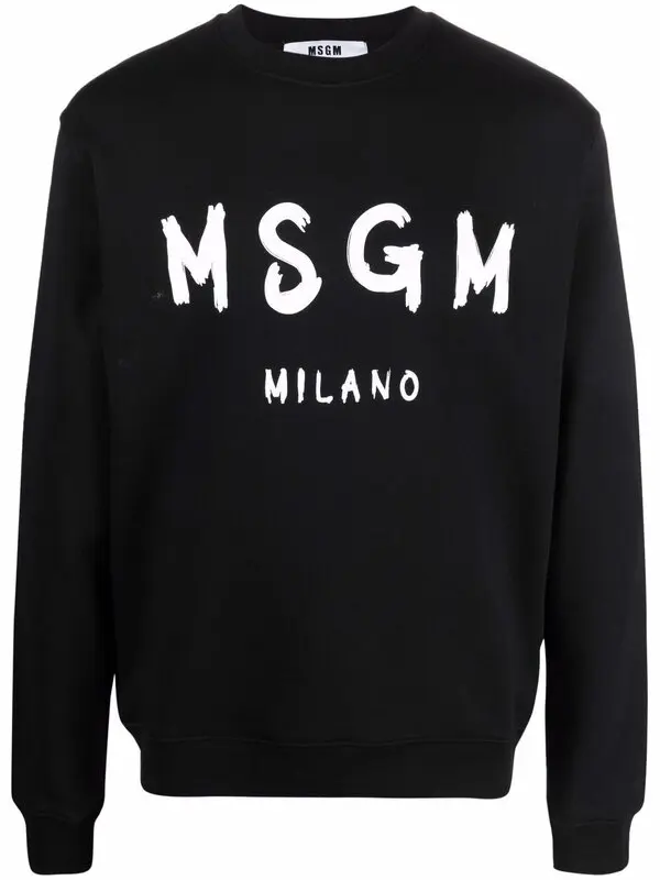 MSGM Logo-print Sweatshirt - Black