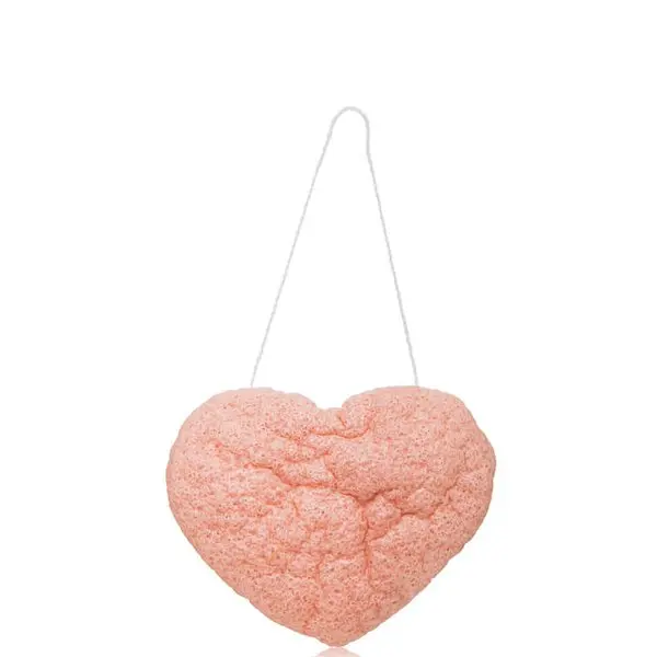 ONE LOVE ORGANICS The Cleansing Spongefrench Pink Clay Heart Shape