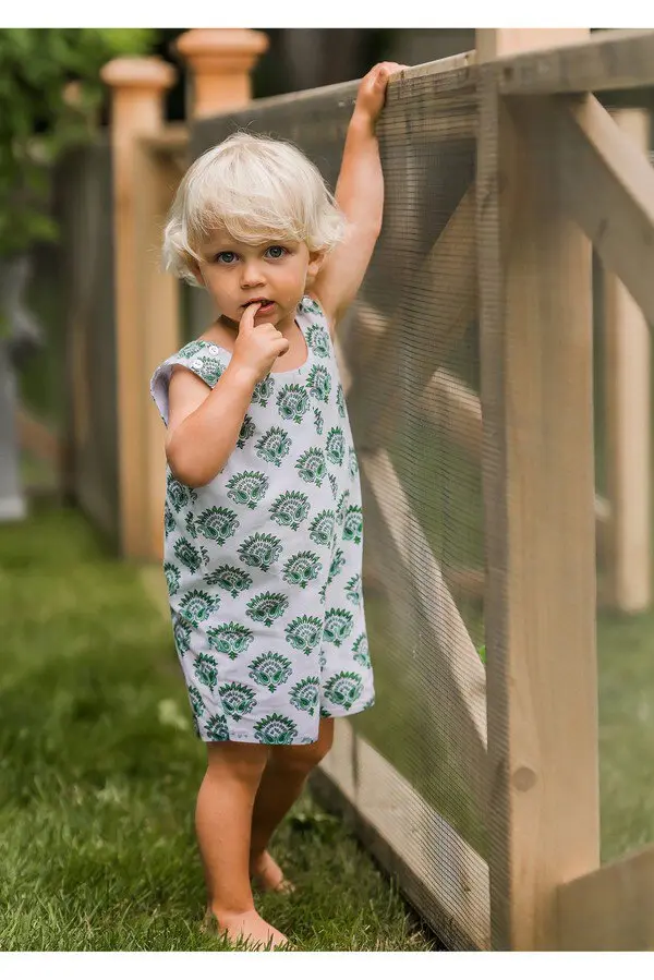 Julia Amory X Smockingbird Boys Shortalls Emerald - Green | Editorialist