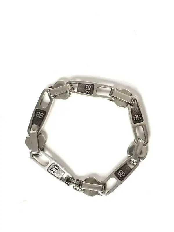 Balenciaga Tone Zip Bracelet - Silver | Editorialist