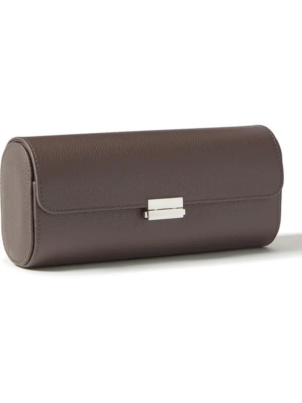 SCATOLA DEL TEMPO Full-grain Leather Watch Roll - Brown