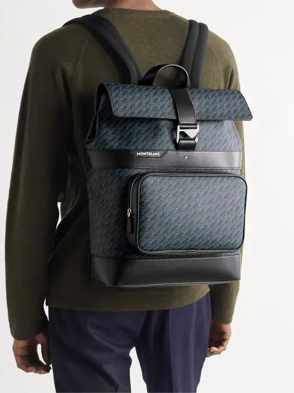 Montblanc M_gram 4810 Logo-Print Coated-Canvas And Leather