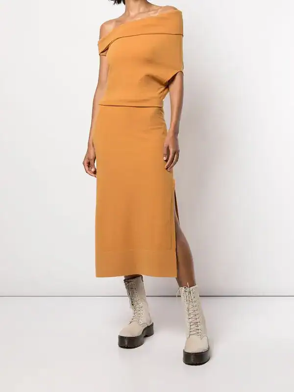 altuzarra kim knit dress Minamoto knit midi dress in black - Altuzarra