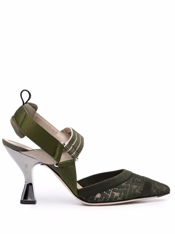 Fendi Colibri Pumps Fendi Green Heels Fendi Colibri 85MM