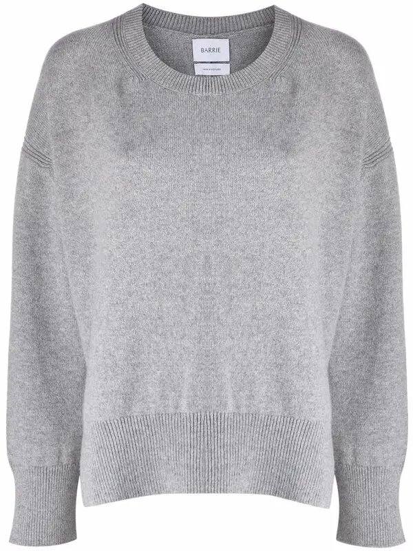 BARRIE Iconic Cashmere Pullover - Grey
