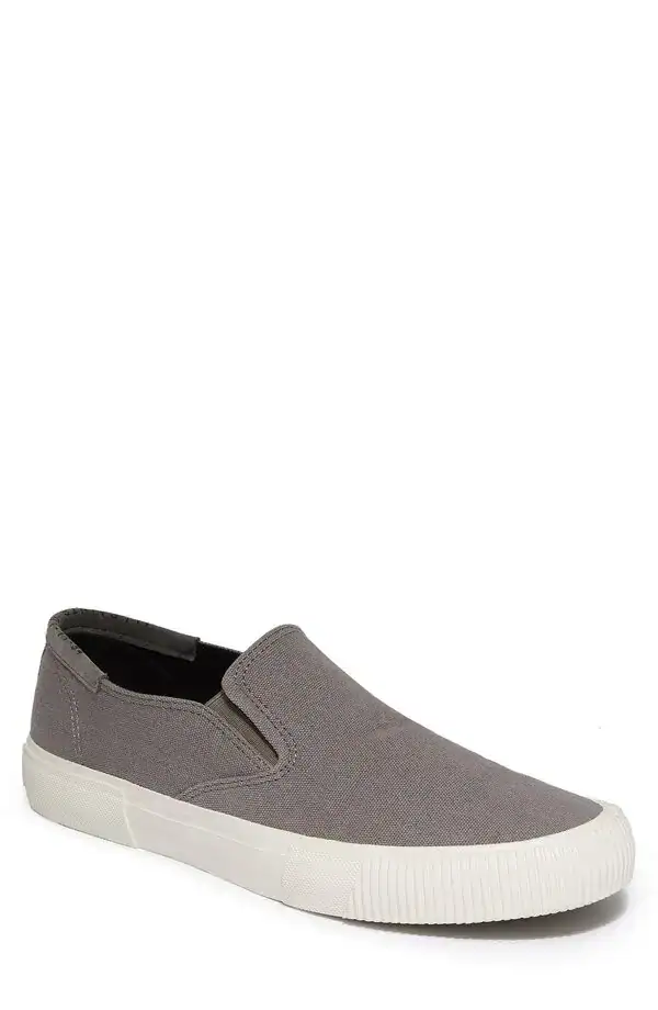 Allsaints Manny Slip-On Canvas Sneaker In Charcoal Grey - 68  display picture 3