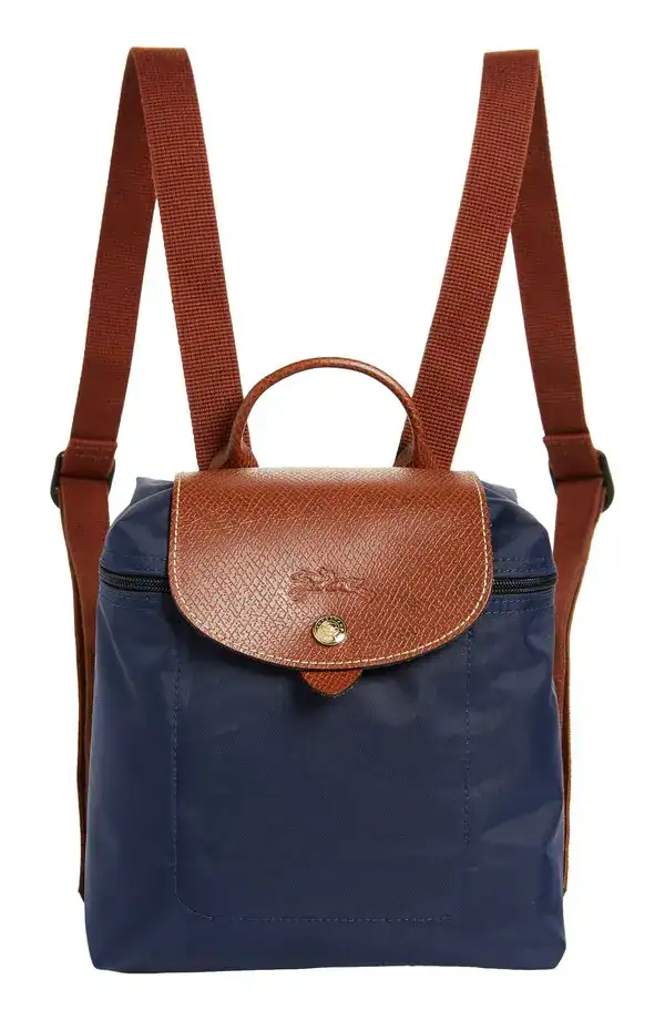 Longchamp Mini Le Pliage Canvas Backpackblue - Navy  display picture 1