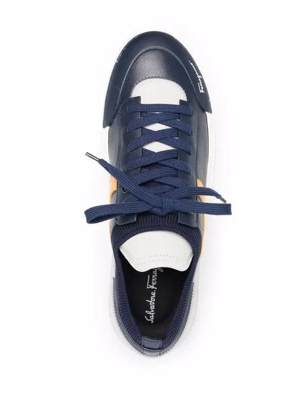 FERRAGAMO Logo-print Leather Sneakers