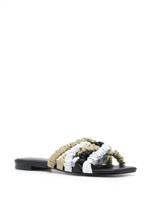 Mara&Mine Theresa Scrunchie Sandals Brown Editorialist