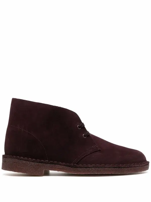 Clarks Suede Lace-up Boots - Purple