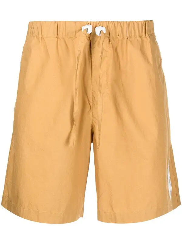 ROMEO HUNTE Crinkled Drawstring-waist Shorts - Yellow