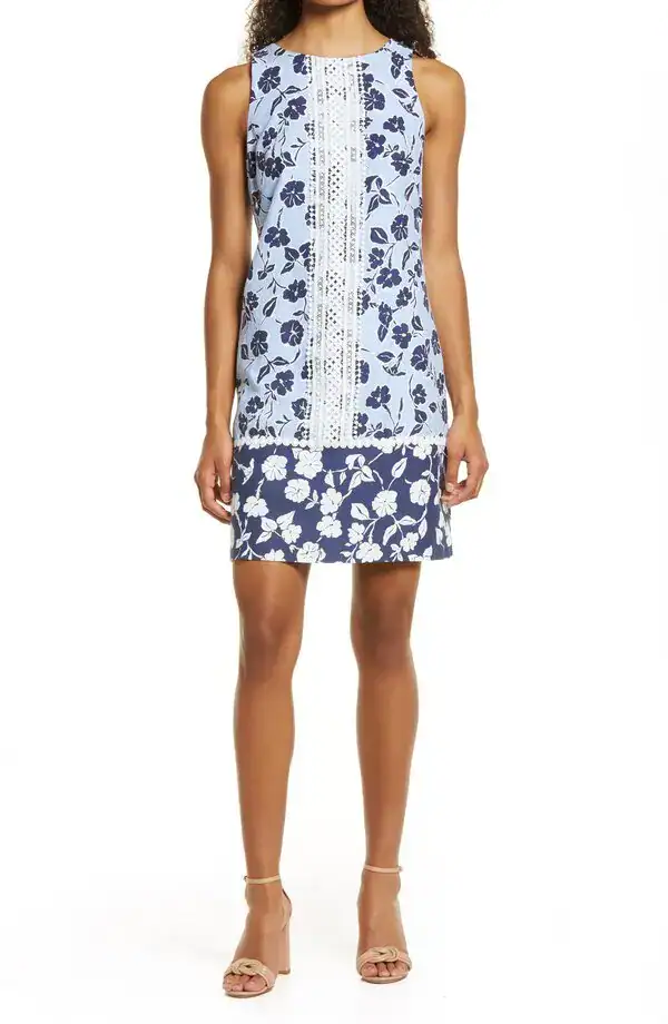 chinese dress ladies ELIZA J NAVY LACE DRESS SZ 10