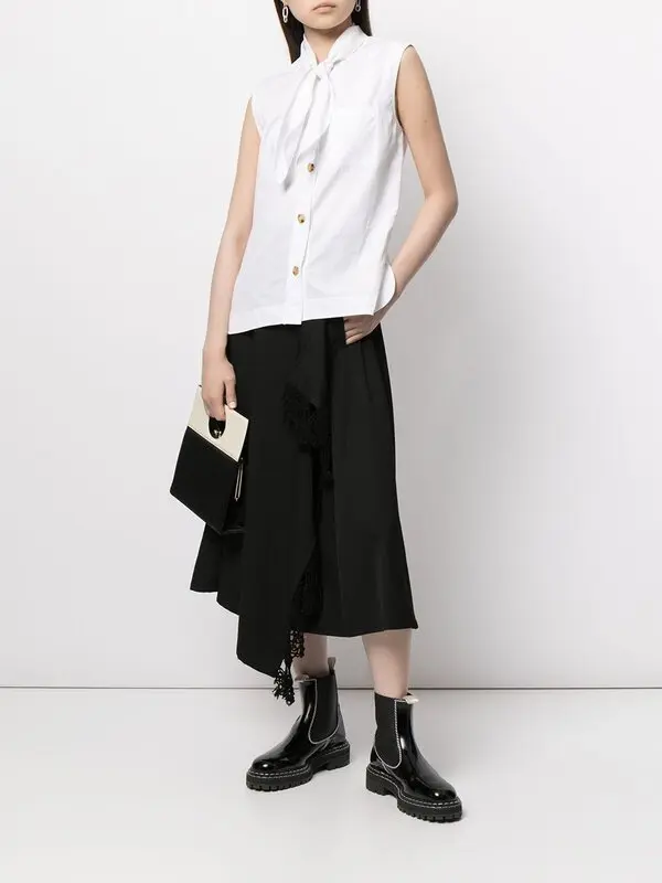 Y’s Draped Flared Skirt