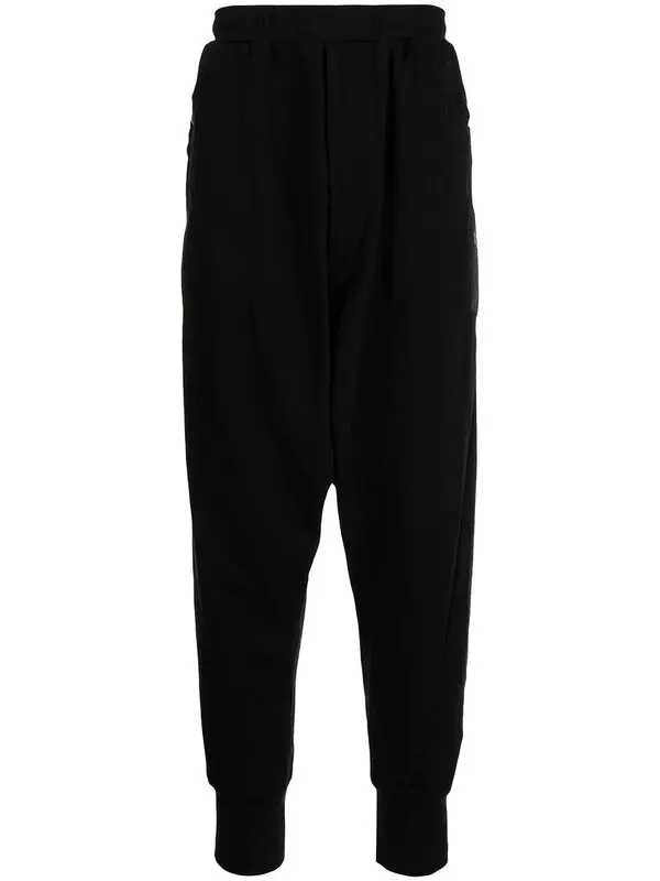 Julius Drop-Crotch Track Pants In Black - 20% Off | Editorialist