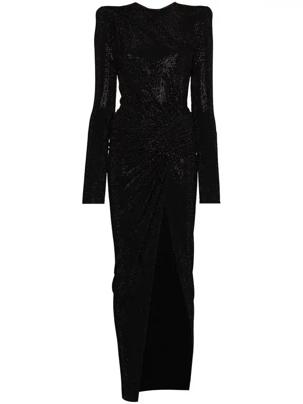 alexandre vauthier gathered glitter-velvet maxi dress black Sundance Tapestry Mini Dress Medium / Ivory Combo main image 1