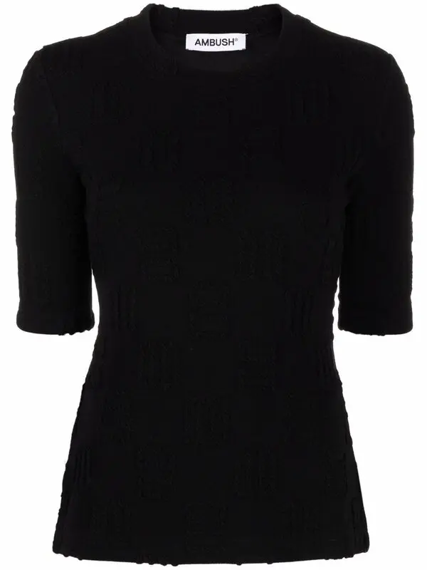 AMBUSH Monogram Pattern T-shirt - Black