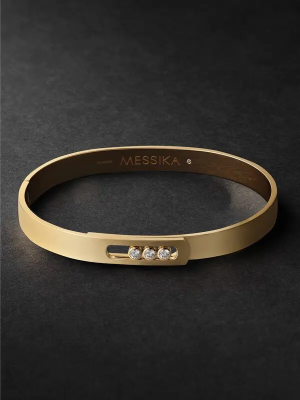 Messika Move Noa 18-Karat Diamond Bracelet Xl Gold Editorialist