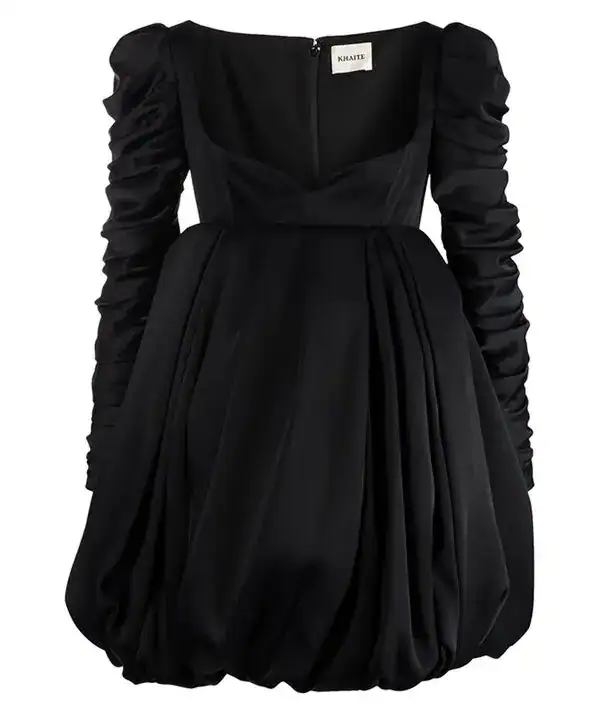 khaite ruched dress Khaite, Raina ruched silk satin midi dress, Women, Pink, XS, Dresses