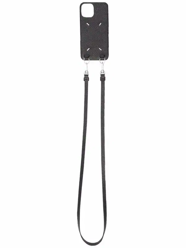 【正規品】Maison Margiela iPhone12/12pro ステッチ Maison Margiela Grained Leather Iphone 12/12 Pro Case - Black