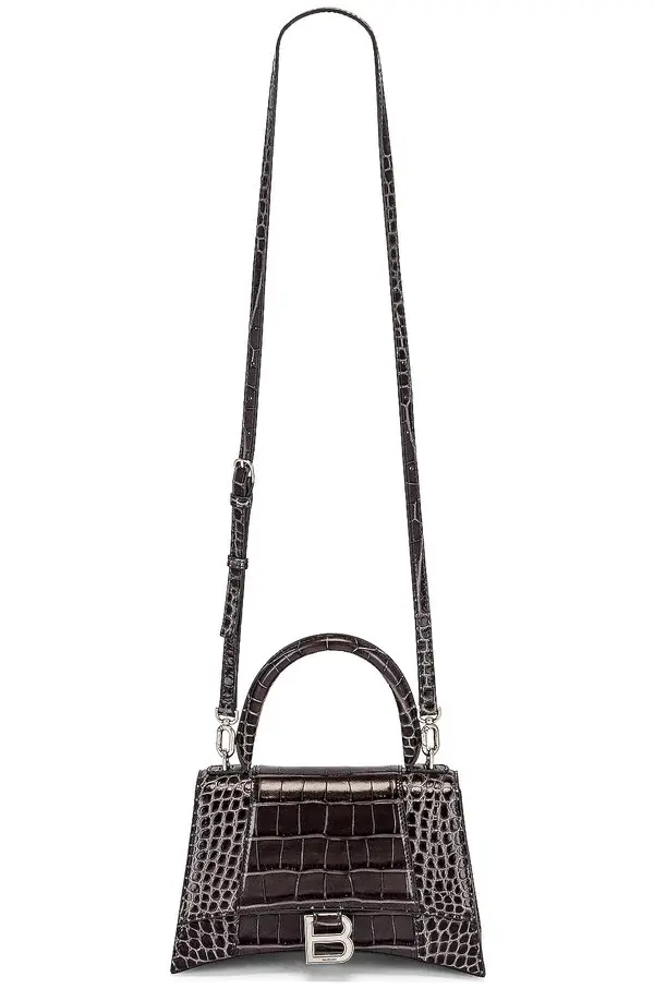 Balenciaga Small Hourglass Top Handle Bag - Dark Grey
