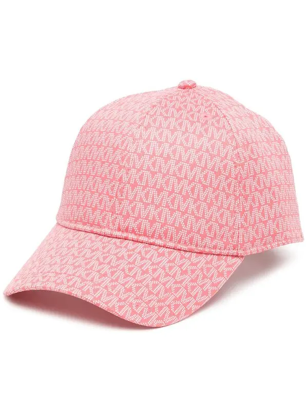 Michael Kors Monogram-Print Baseball Cap - Pink | Editorialist