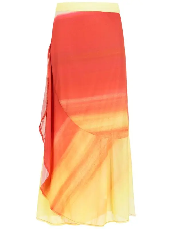AMIR SLAMA Printed Midi Skirt