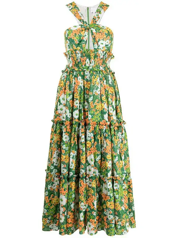 green emerald velvet dress Alice McCall Green Apple Star MD Dress
