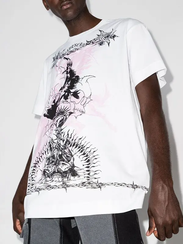 Givenchy Gothic Print Crewneck T-shirt