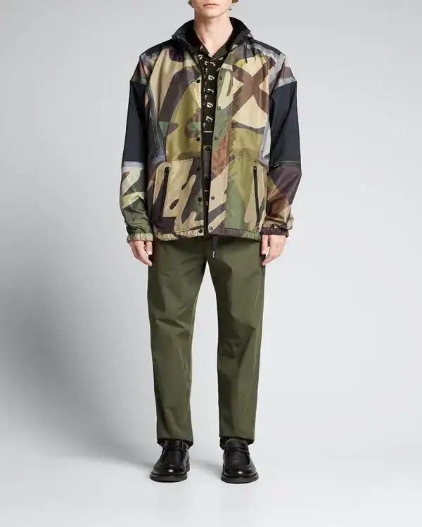 Sacai X Kaws Camo Hooded Jacket - Camouflage | Editorialist