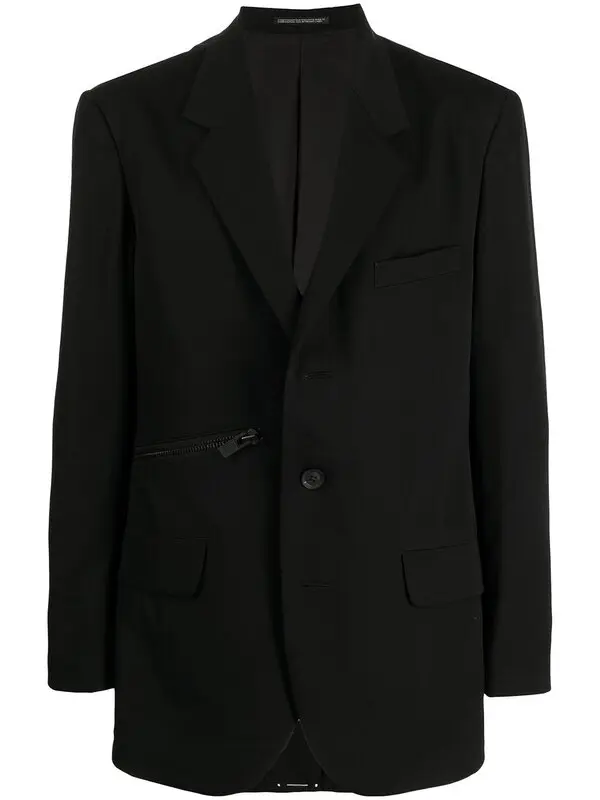 Yohji Yamamoto Zip-detail Cotton Blazer