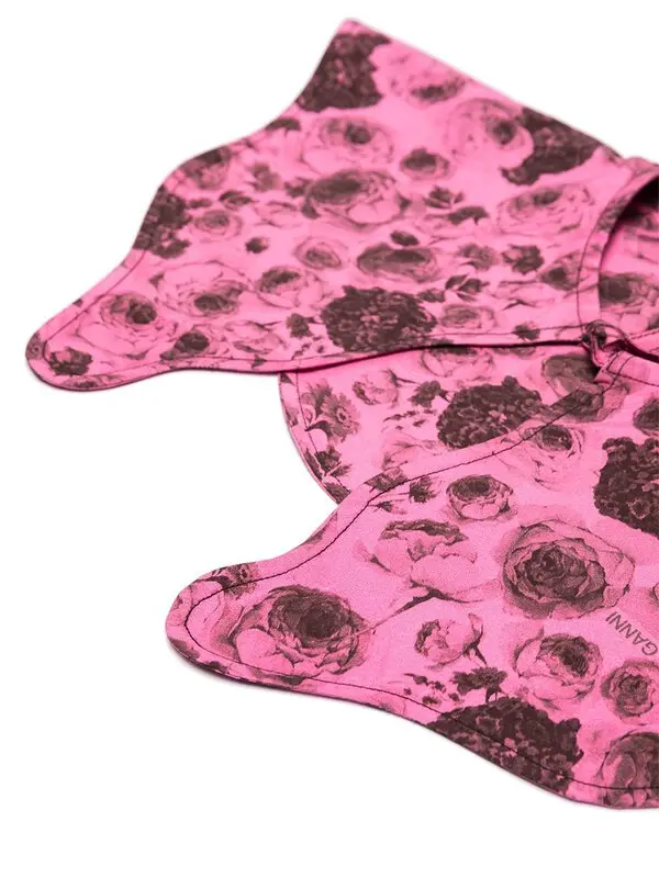 Ganni Pink Floral Detachable Collar GANNI Pink & Silver Jacquard Detachable Collar GANNI main image 3