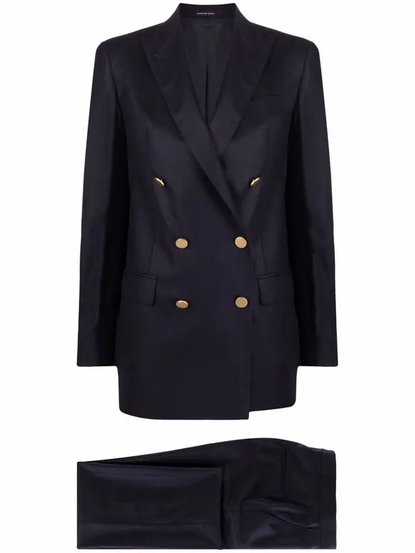 Tagliatore Jasmine Double Breasted Suit Blue Editorialist