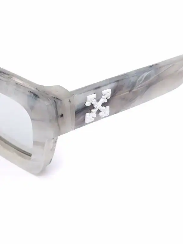 Off-White Rectangle-Frame Virgil Sunglasses - Grey  display picture 2