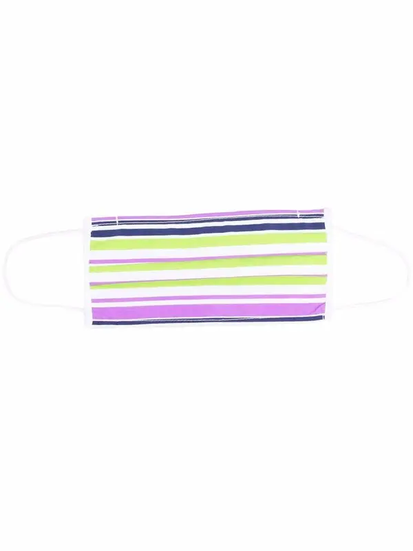 Fedeli Stripe-print Face Mask - White