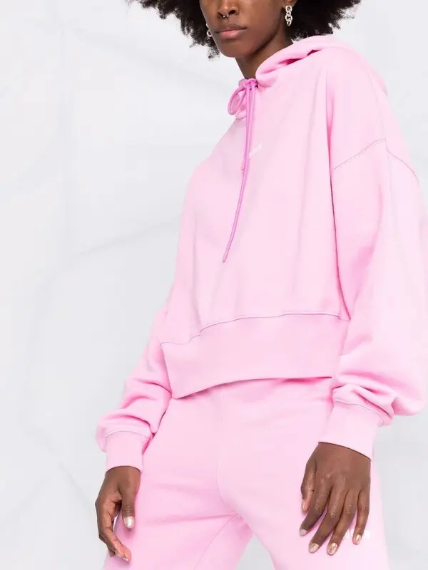 MSGM Logo-print Hoodie - Pink