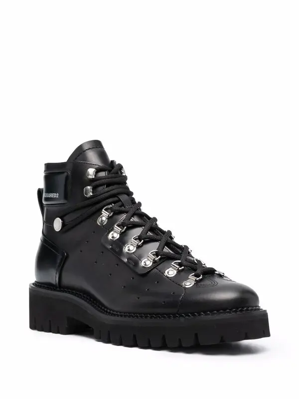Dsquared2 Logo-print Leather Ankle Boots