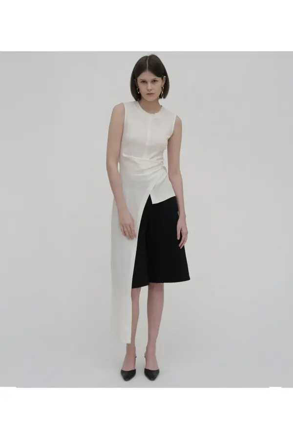Rosetta Getty Sleeveless Apron T-shirt - White