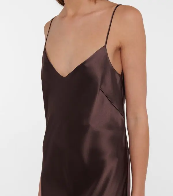 galvan satin midi slip dress Galvan Sienna satin midi dress Galvan