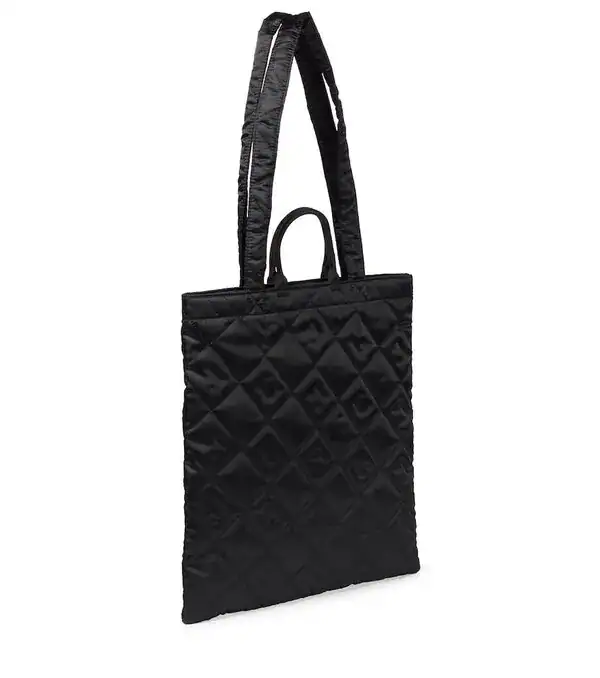 Acne Studios Face Quilted Satin Tote - Black | Editorialist