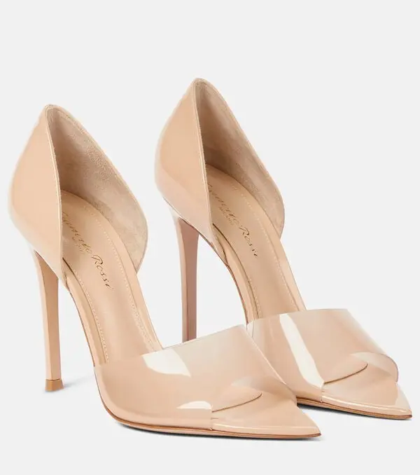 GIANVITO ROSSI Bree Peep-toe Pumps - Beige
