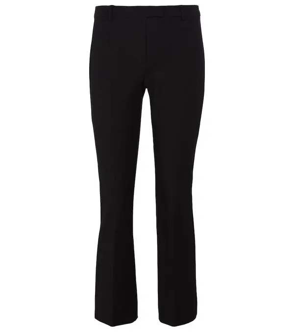 Max Mara Umanita Cotton-blend Cigarette Pants - Black