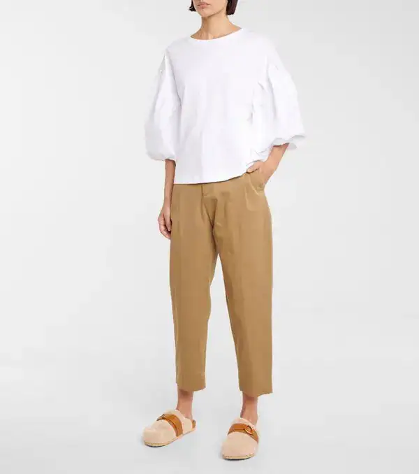 See By Chloé Gema Shearling Mules In Beige 40% Off Editorialist