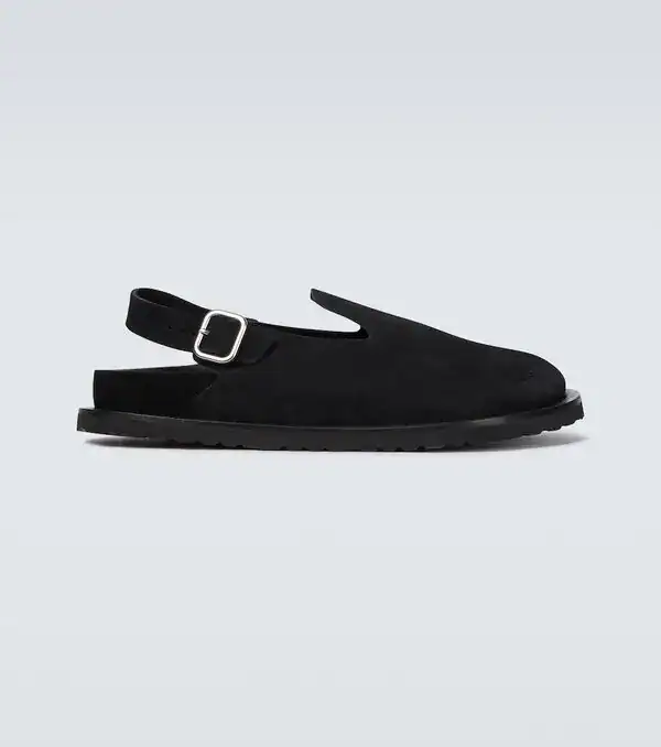 Jil Sander Birkenstock X Berlin Suede Mules In Black - 30% Off