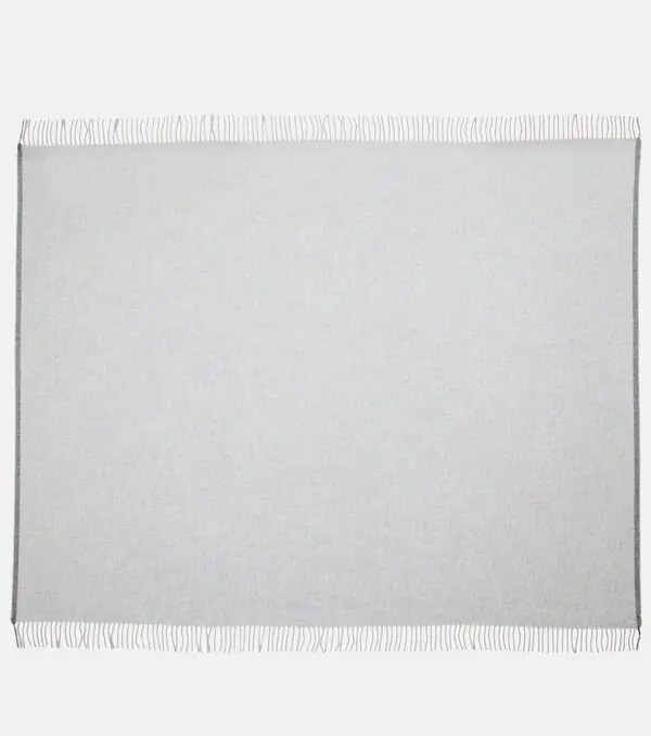 Brunello Cucinelli Square Cashmere Blanket - Grey