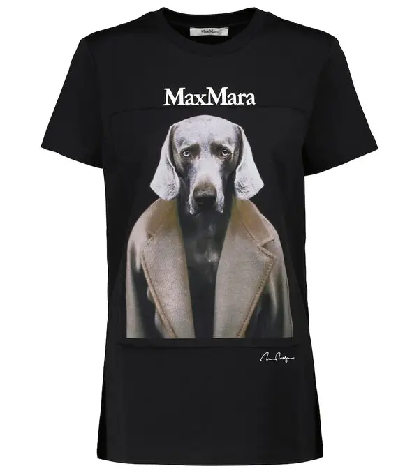 Max Mara - MaxMara Tシャツ dogstar XSサイズ Max Mara Dogstar Cotton T-Shirt In Black - 40% Off | Editorialist