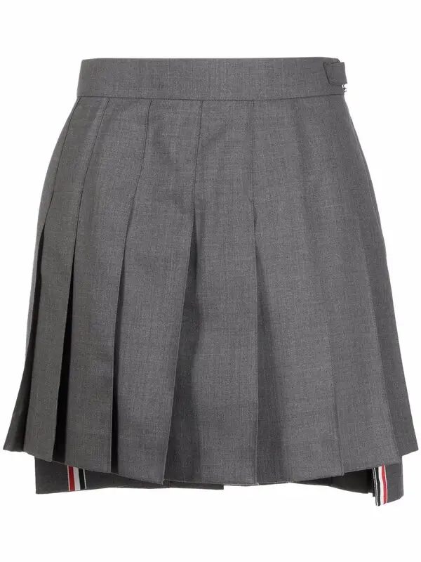 Thom Browne Step-hem Pleated Skirt - Grey