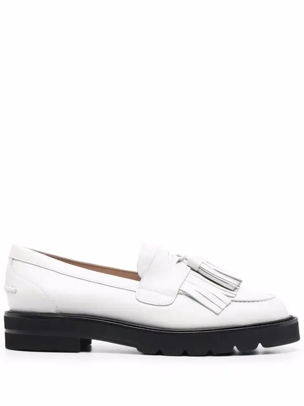 STUART WEITZMAN Mila Tassel Loafers - White