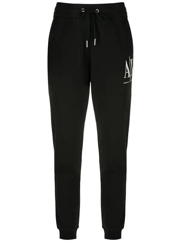 Armani Exchange Logo Track Pants - Black